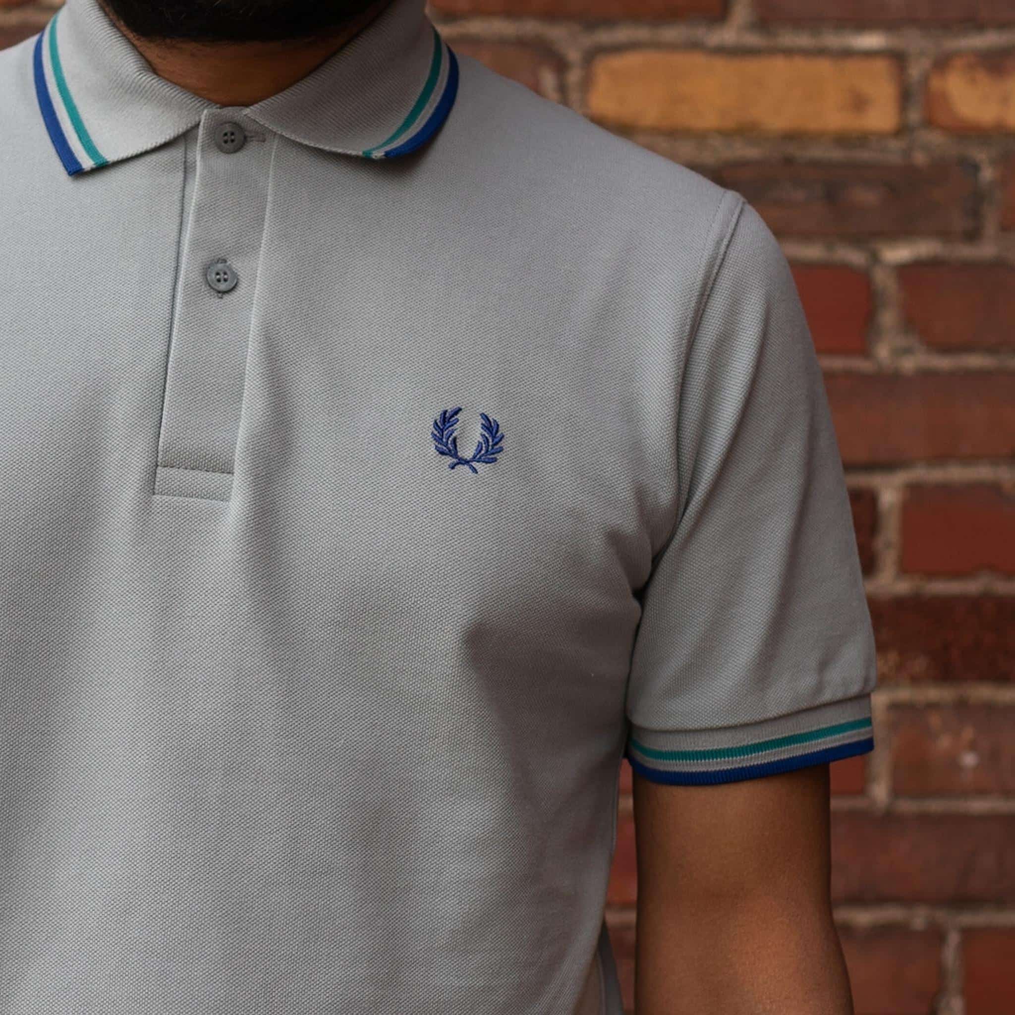 Fred Perry M12 Polo Silver Blue - Crimson Serpents Outpost