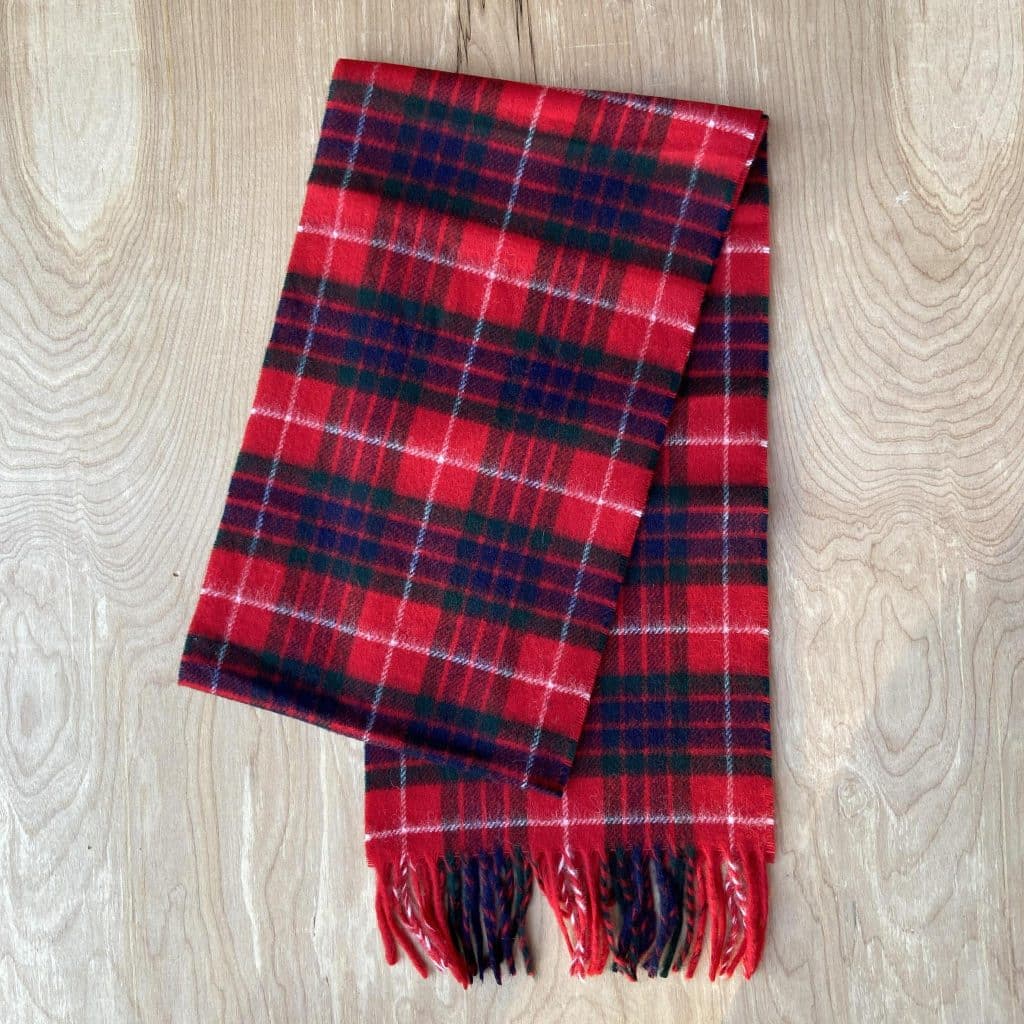 Red Fraser Tartan Scarf - Crimson Serpents Outpost