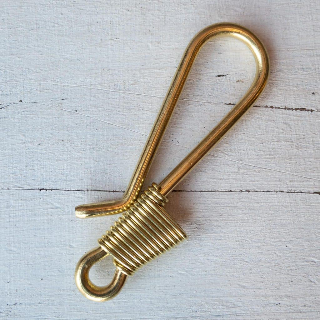 Wire Wrapped Fish Hook Key Fob - Crimson Serpents Outpost