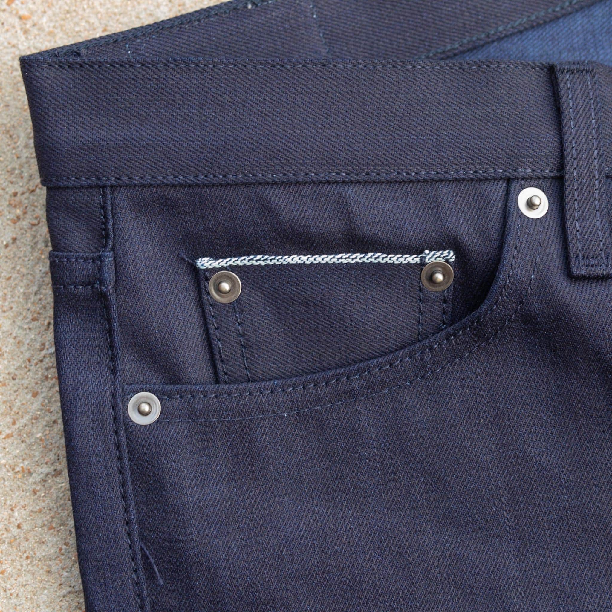 Rustic Dime Slim Straight Moonlight Blue Selvedge Jeans - Crimson Serpents Outpost