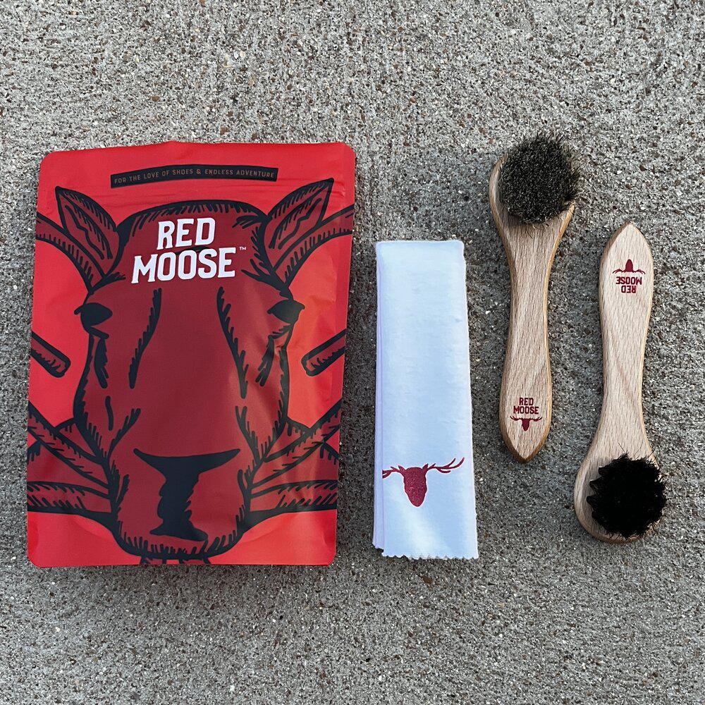 Shoe Shine Brush Kit Red Moose - Crimson Serpents Outpost